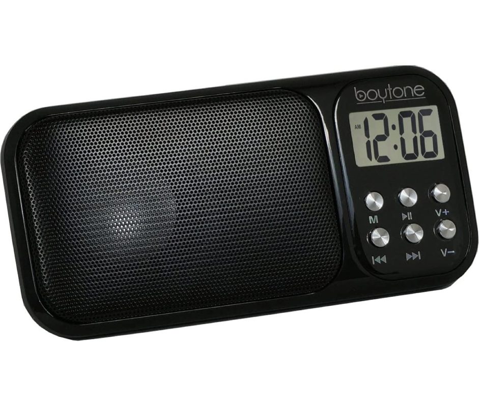 BT-12B Black Wireless Phone Charging Digital Alarm Clock