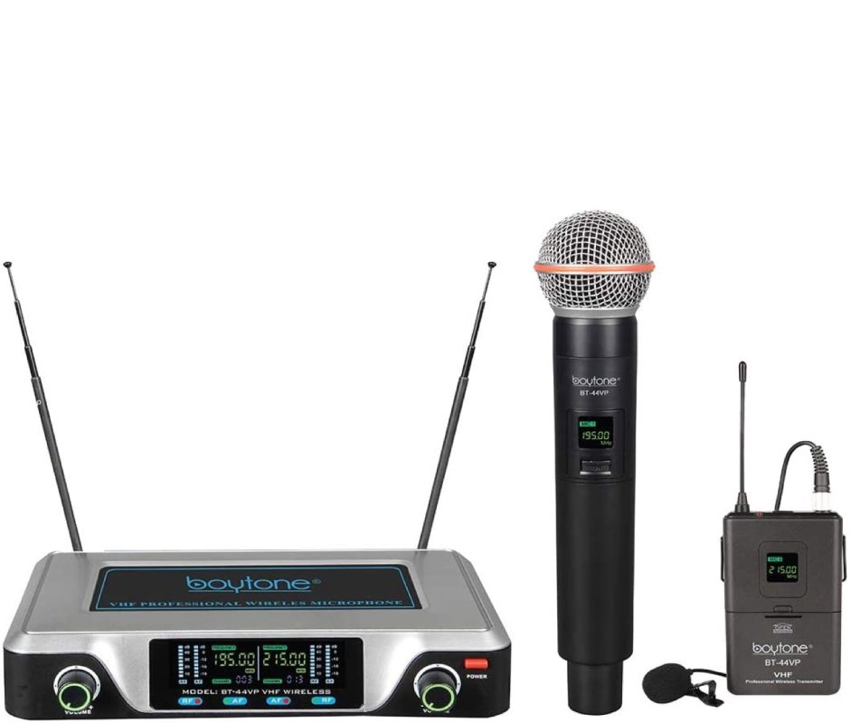 VHF Wireless Microphone and Headset with Receiver | Boytone