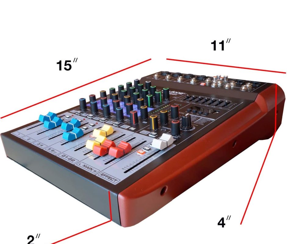 BT-66MX 6-Channel Professional Wireless Connection Studio Audio Mixer ...