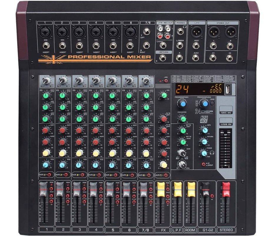 BT-88MX 9-Channel Professional Wireless Connection Studio Audio Sound ...