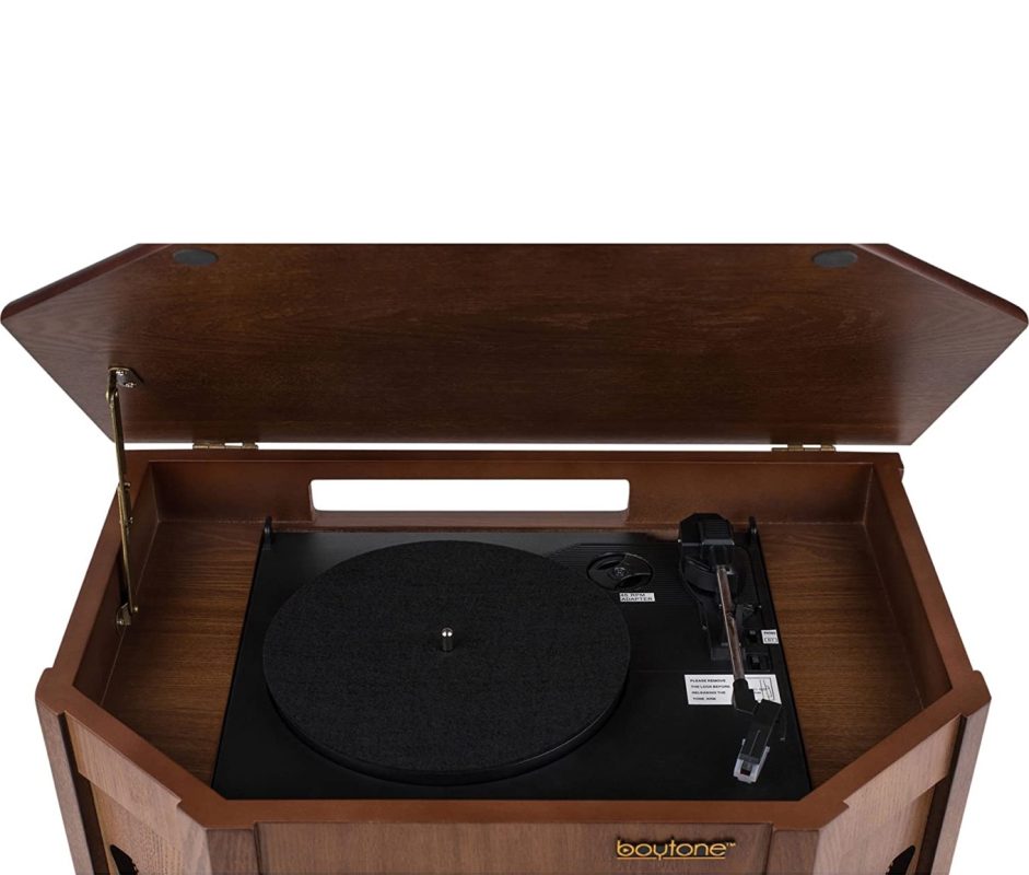Classic Mahogany Natural Wood Turntable System | Boytone