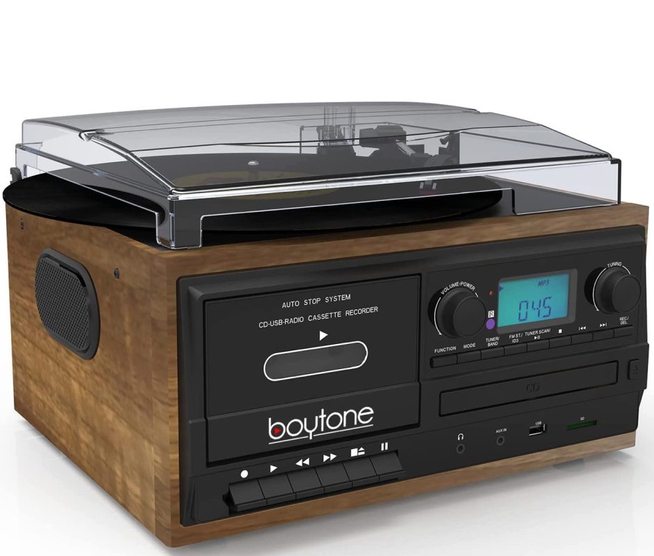BT-32W Walnut Wireless Connection Turntable System | Boytone