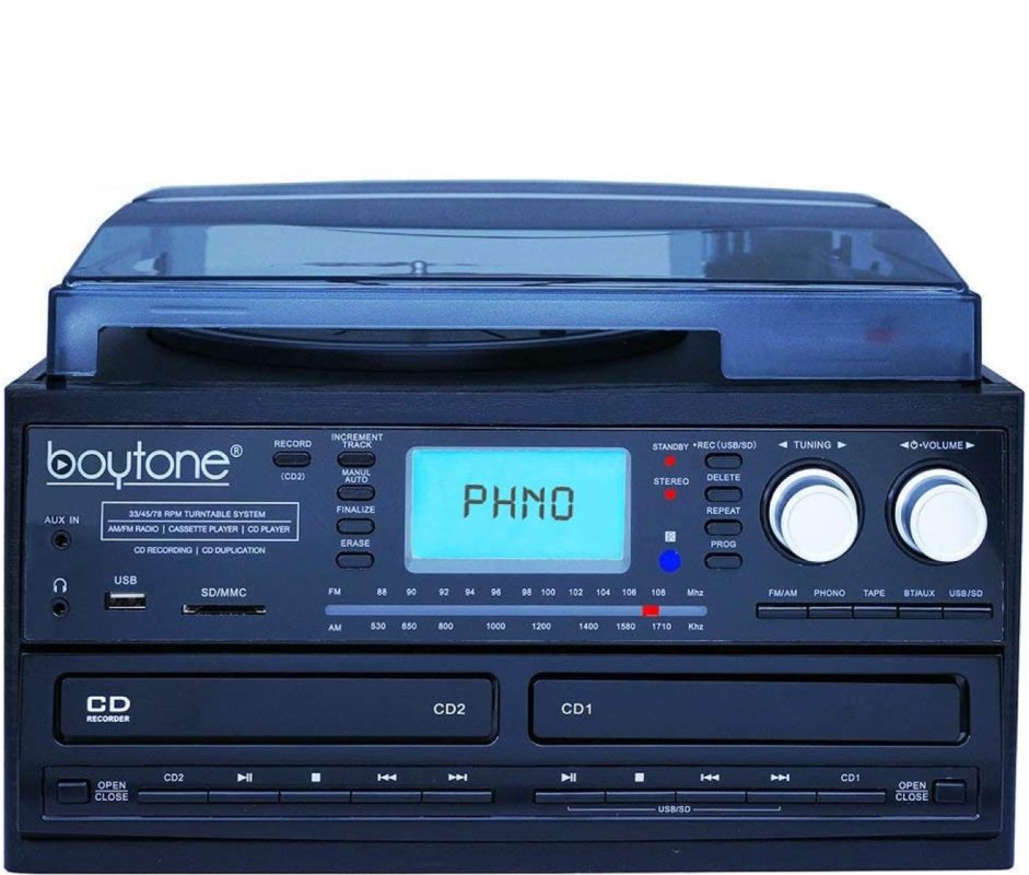 BT-29B Boytone Dual CD Player Recorder Home Turntable System