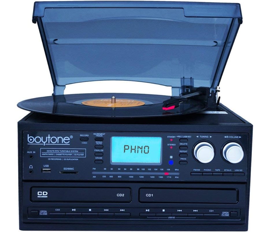 BT-29B Boytone Dual CD Player Recorder Home Turntable System